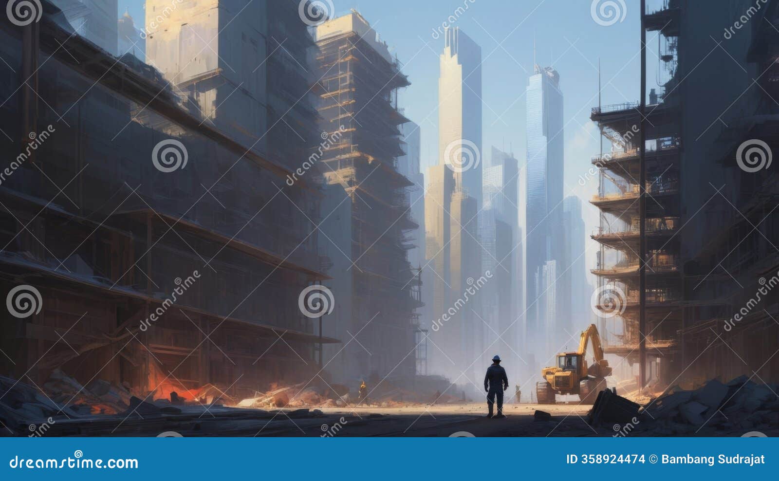 Demolition Worker Retro With Sledge Hammer Black And White Vector ...