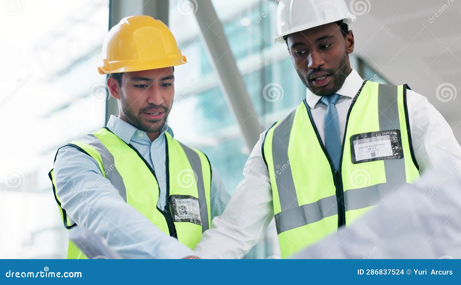 Construction Worker, People and Blueprint for Planning, Teamwork or ...