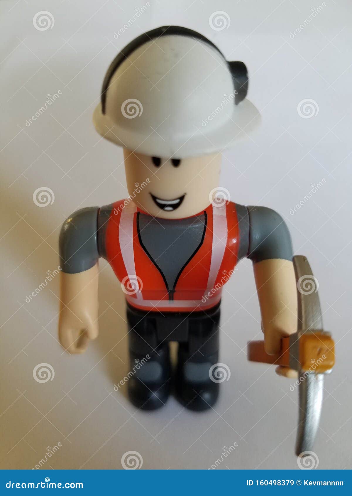 Construction Worker with Pickaxe Editorial Stock Image - Image of ready ...