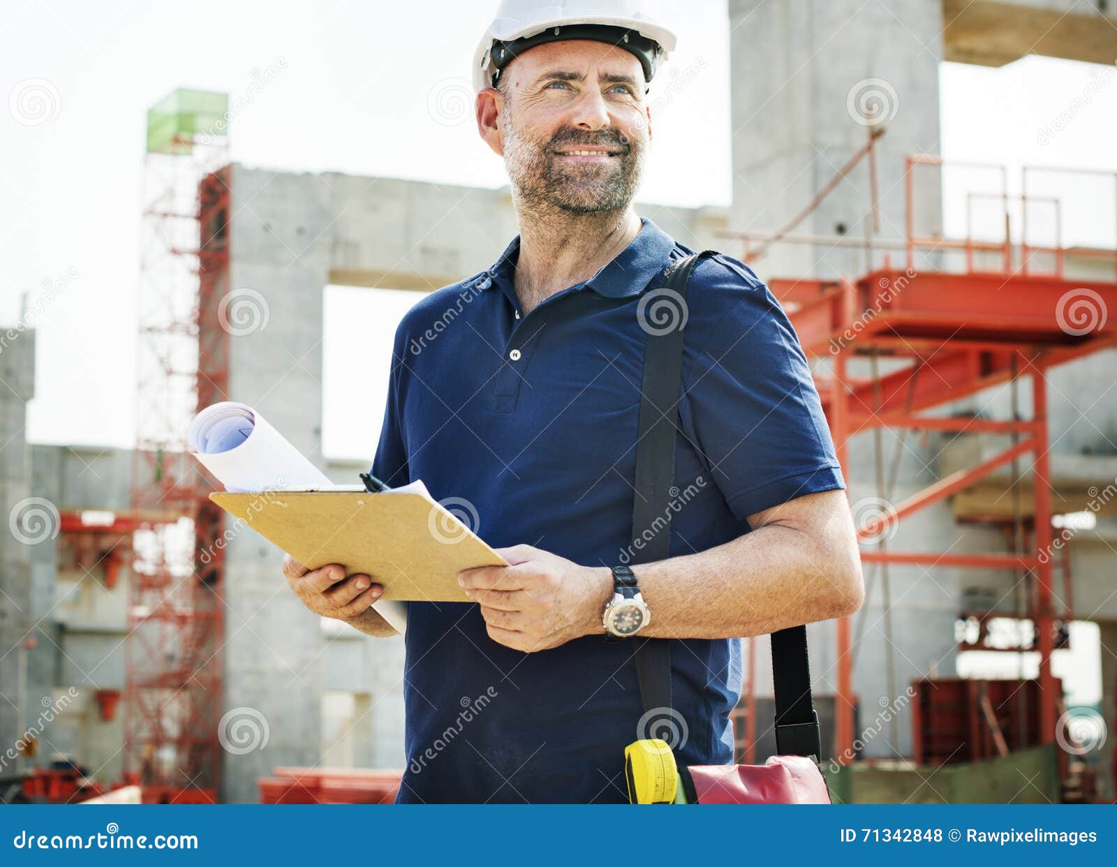 Construction Worker Planning Constractor Developer Concept Stock Photo ...