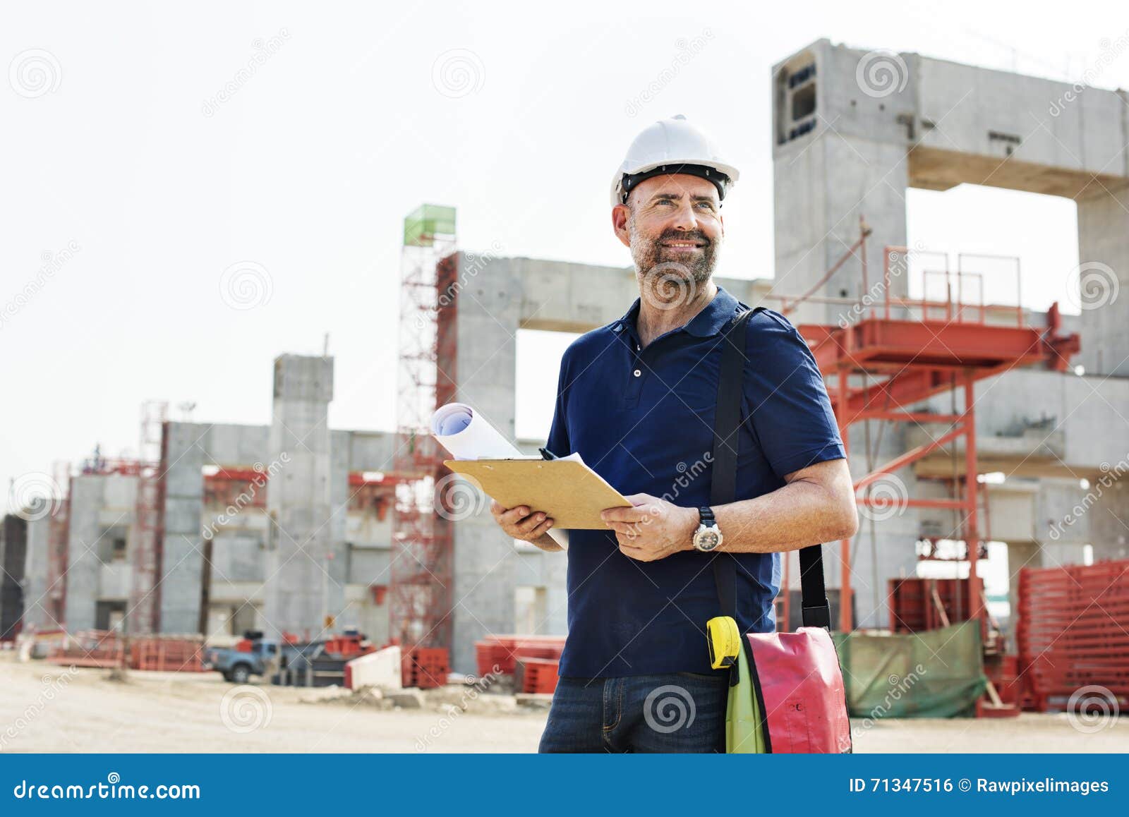 Construction Worker Planning Constractor Developer Concept Stock Photo ...
