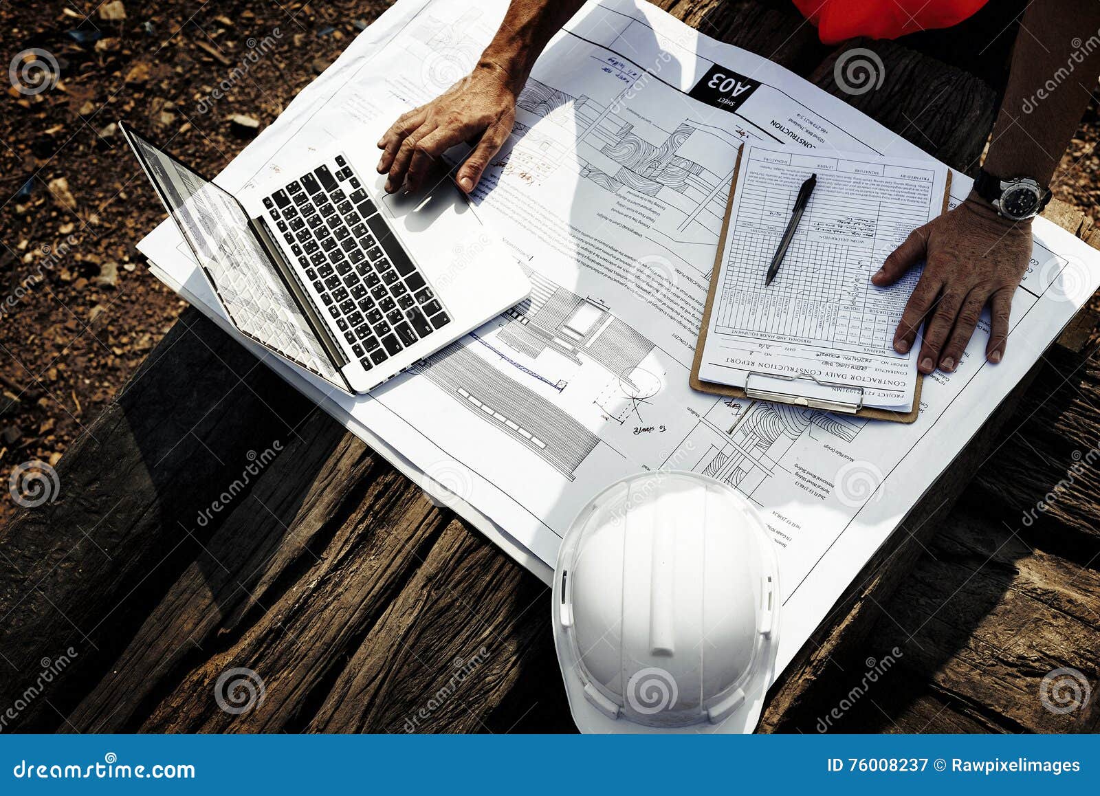 Construction Worker Planning Contractor Developer Concept Stock Image ...