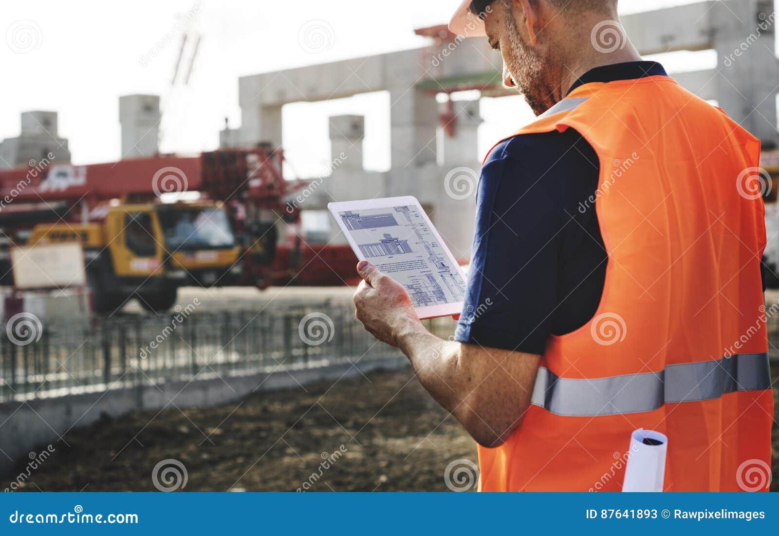Construction Worker Planning Contractor Developer Concept Stock Image ...