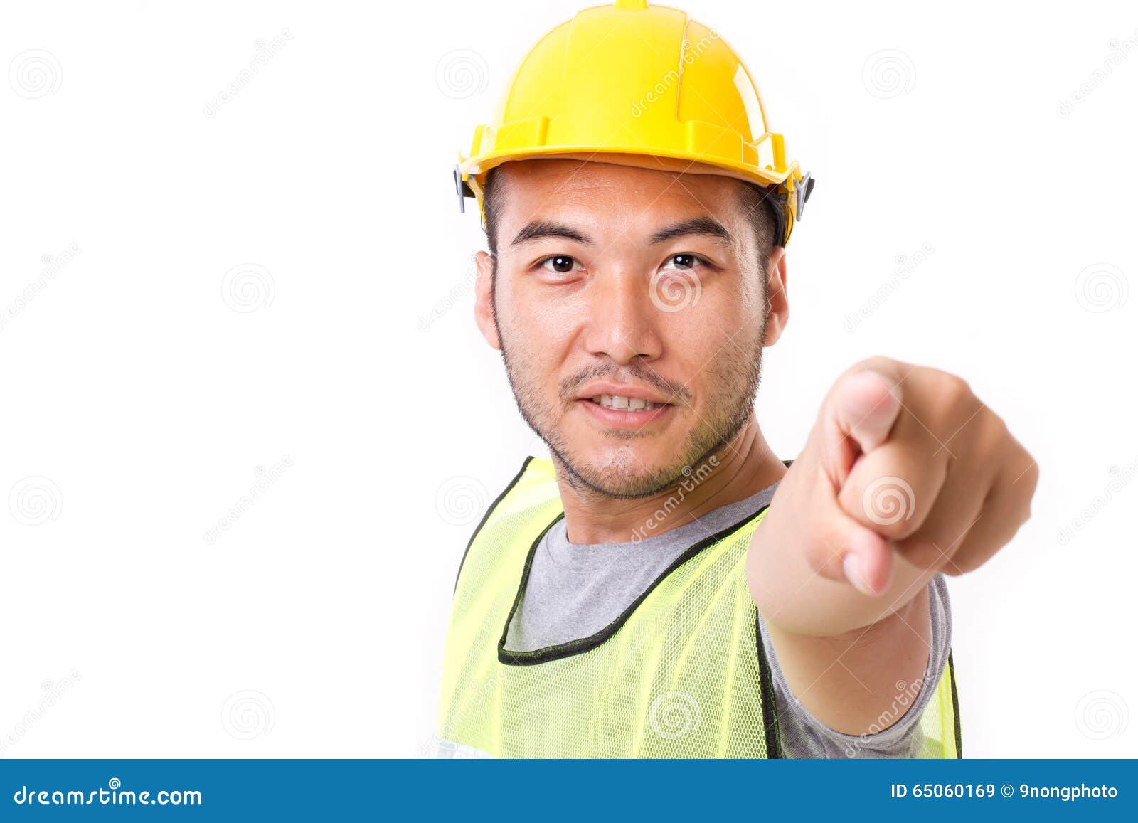 Construction Worker Pointing Stock Image - Image of engineer, portrait ...