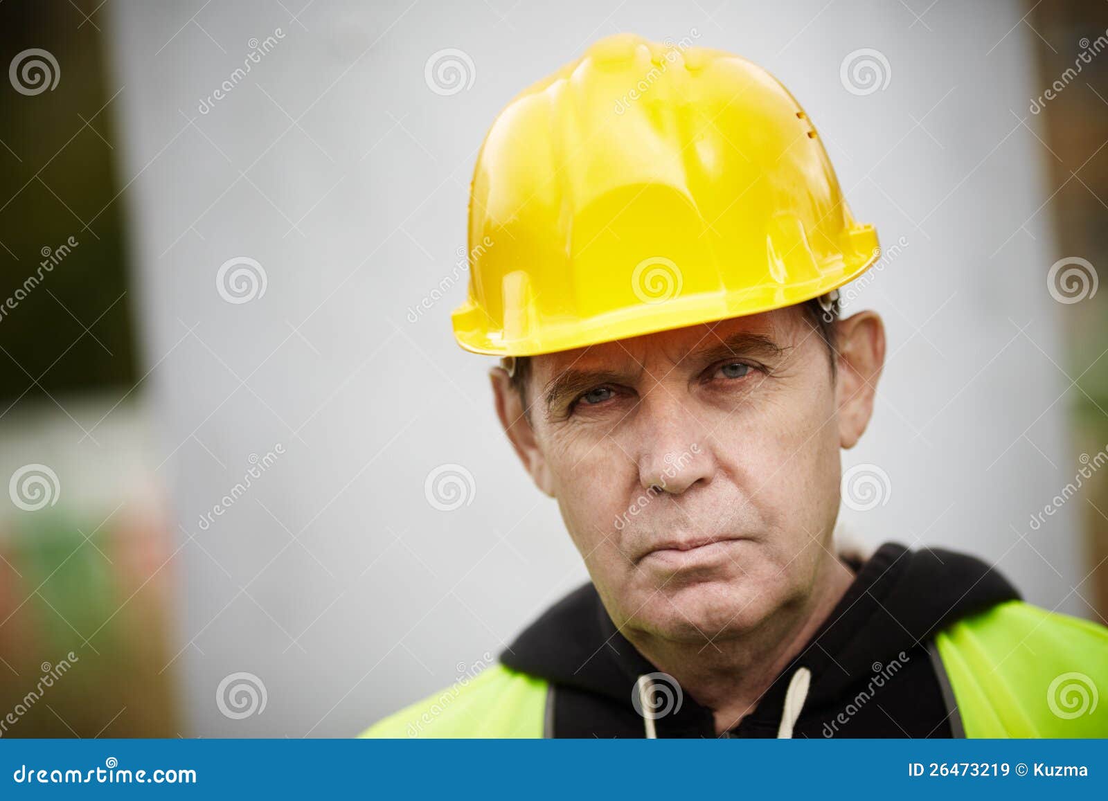 Construction Worker Portrait Stock Image - Image of male, building ...