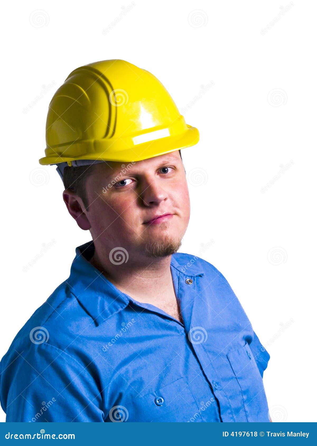 Construction Worker Portrait Stock Photo - Image of adult, white: 4197618