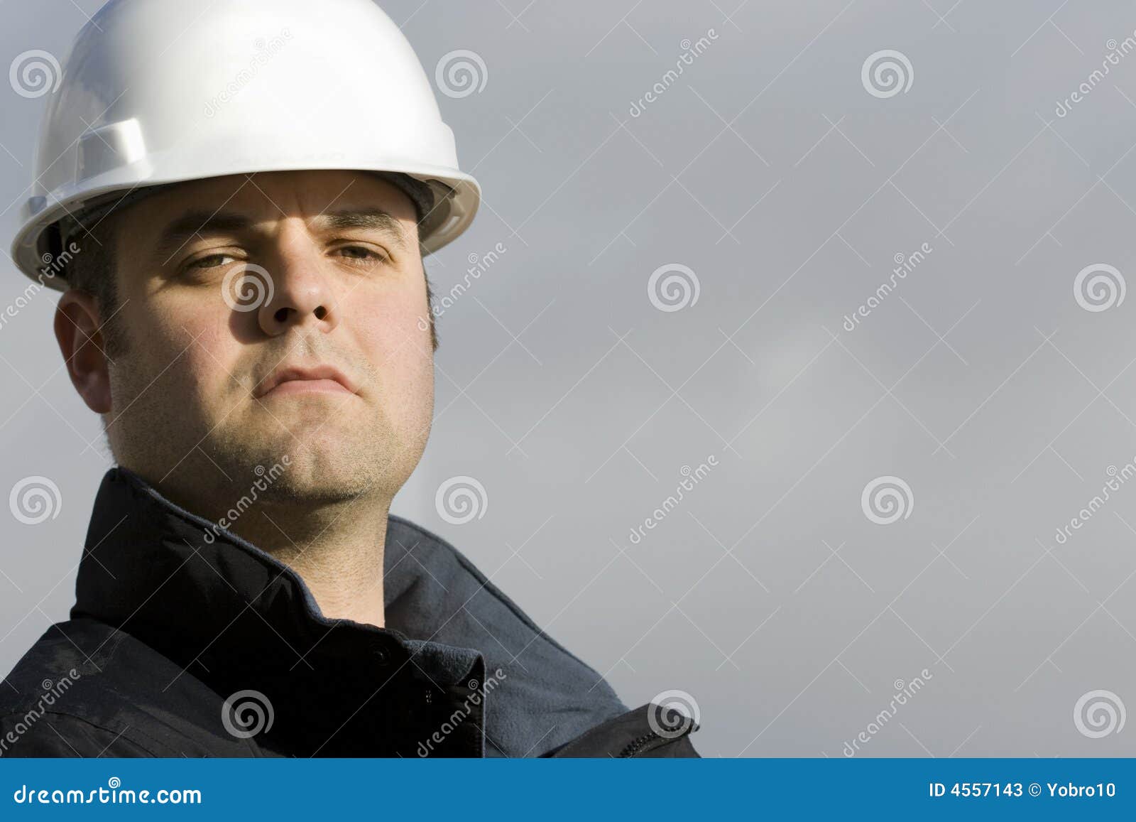 Construction Worker Portrait Stock Image - Image of business, power ...