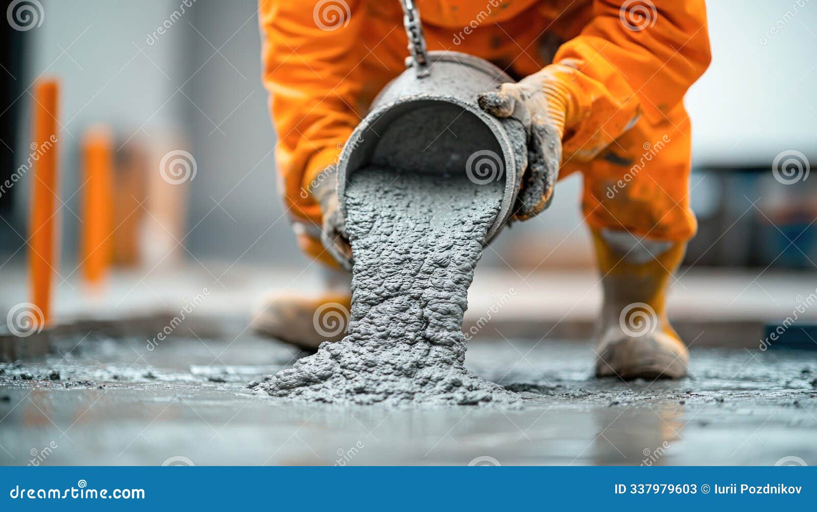 Pouring Concrete Slab Stock Image | CartoonDealer.com #93368497