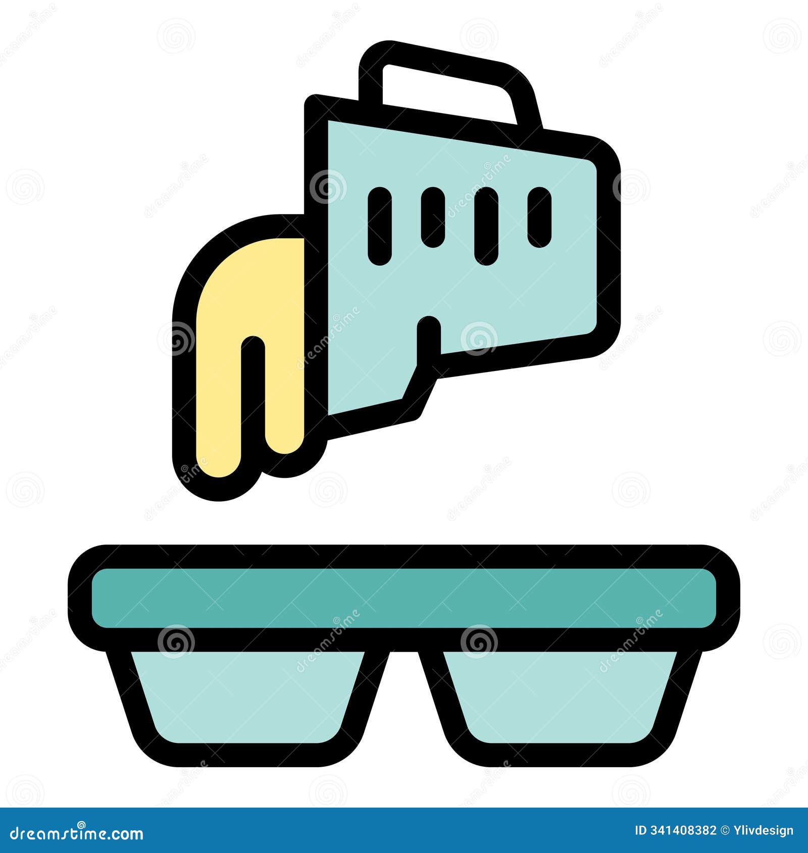 Construction Worker Pouring Concrete Mix into Mold Formwork Vector Icon ...