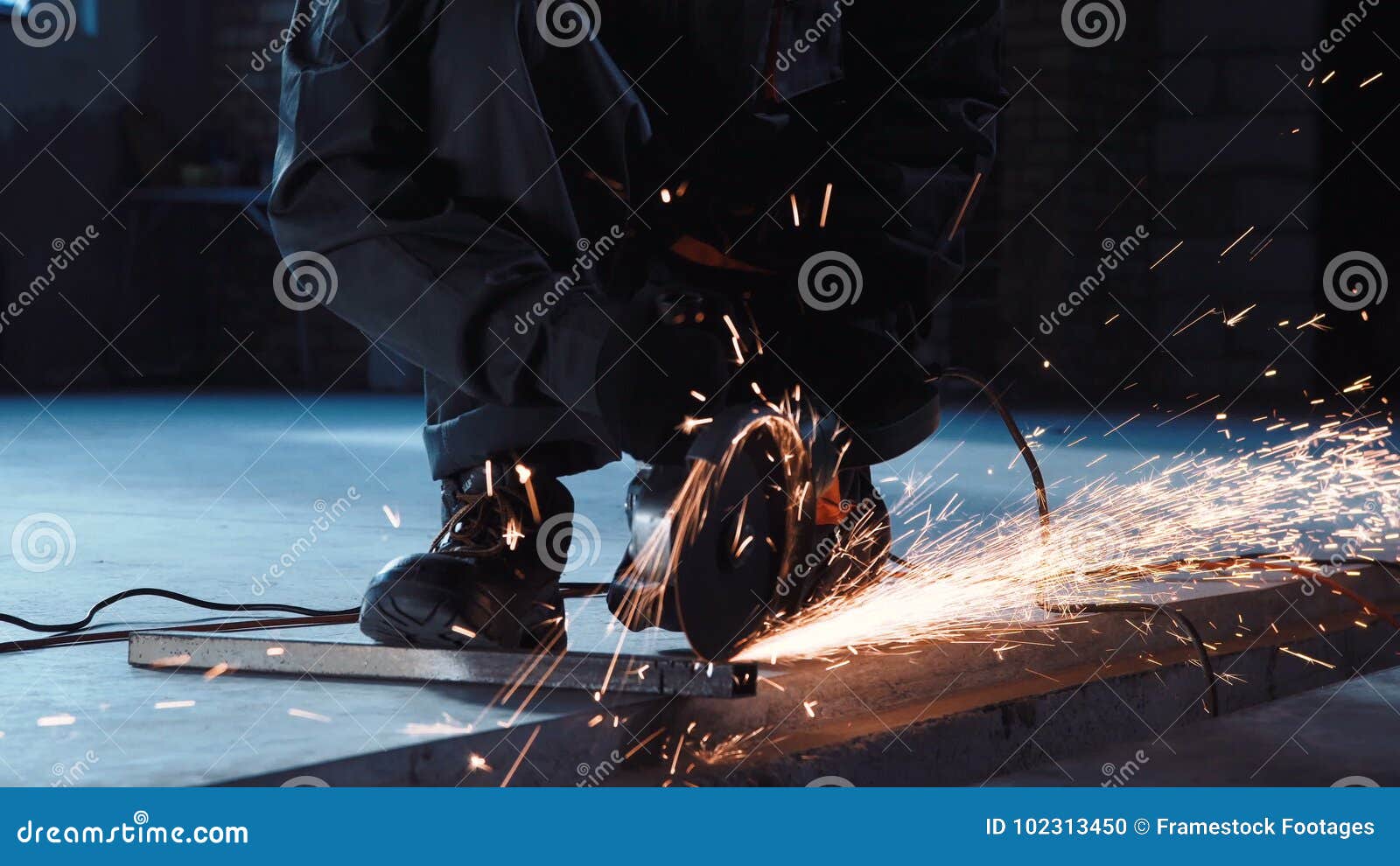 Man Preparing Angle Grinder Work Area Stock Footage - Video of ...
