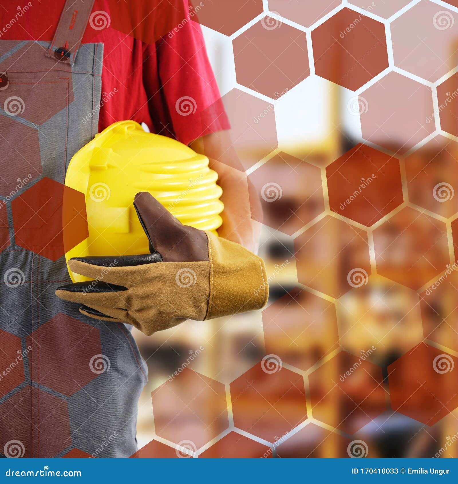 Construction Worker Wearing Protection Equipment Stock Image - Image of ...