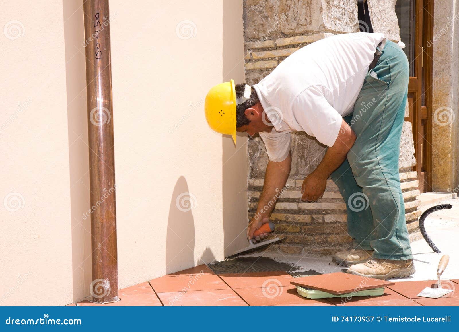Construction worker stock image. Image of reconstruction - 74173937