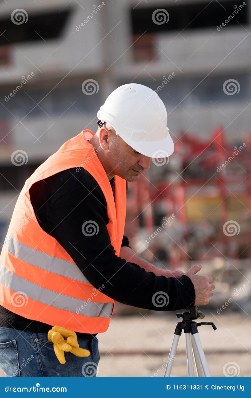 Civil Engineer Using Digital Equipment Stock Image - Image of architect ...