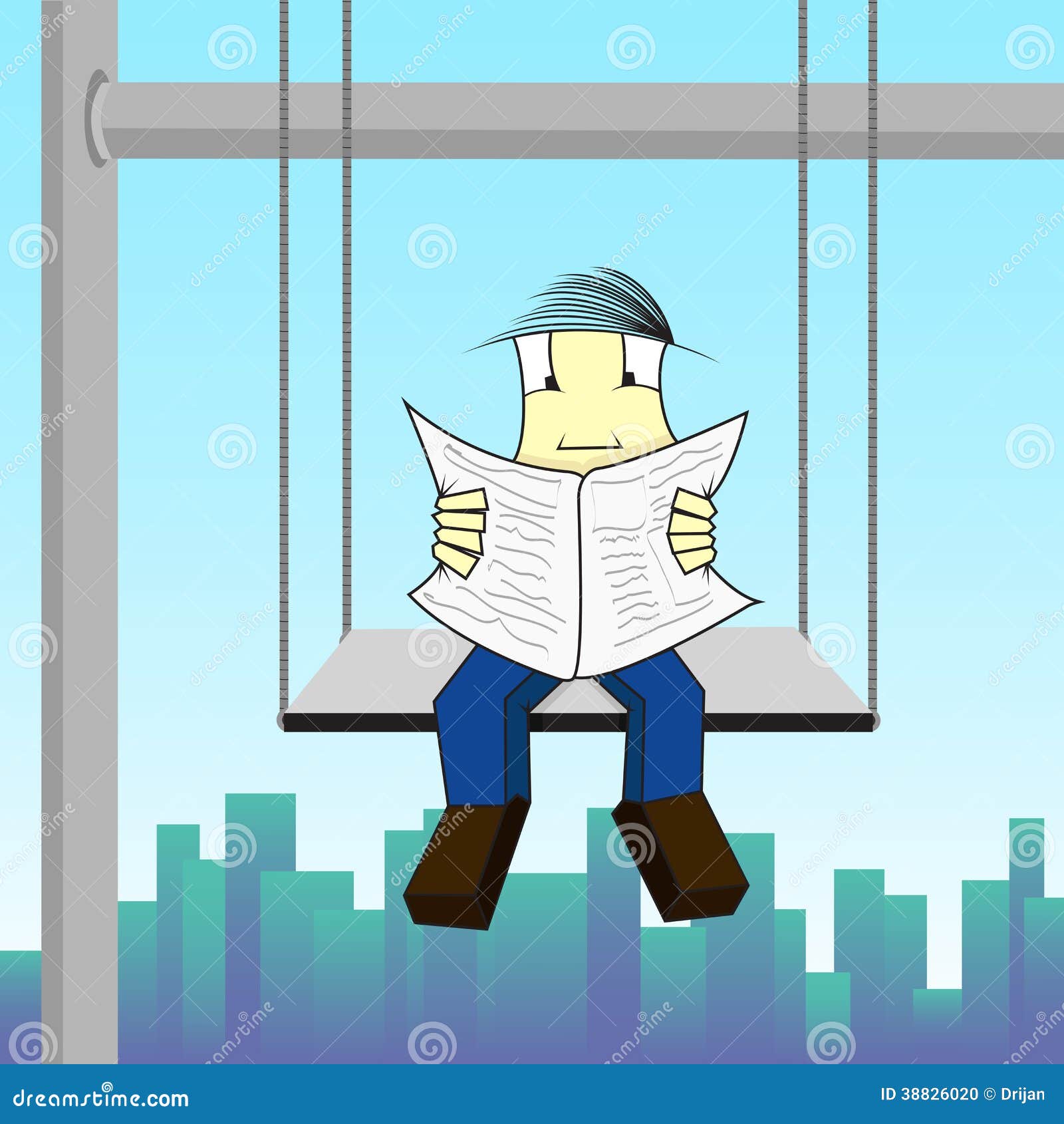 Worker Is Reading 2 Colored Line Icon. Simple Colored Element ... Worker Is Reading 2 Colored Line Icon. Simple Colored Element ...
