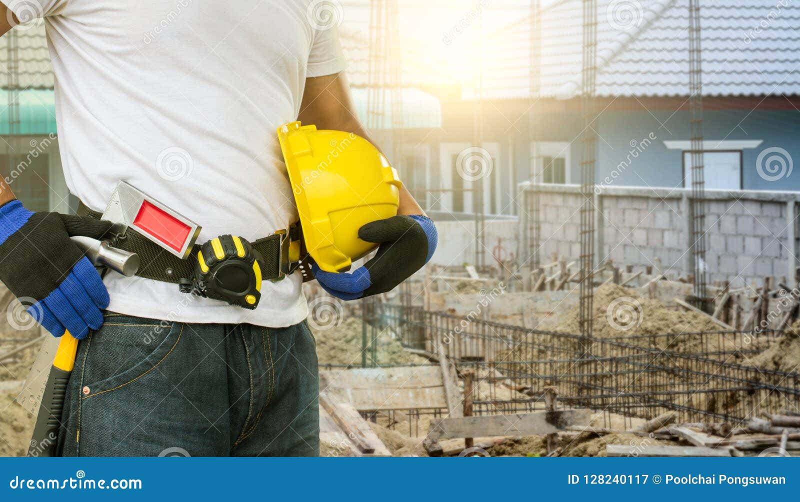 Construction Worker Ready To Work. Stock Image - Image of builder ...