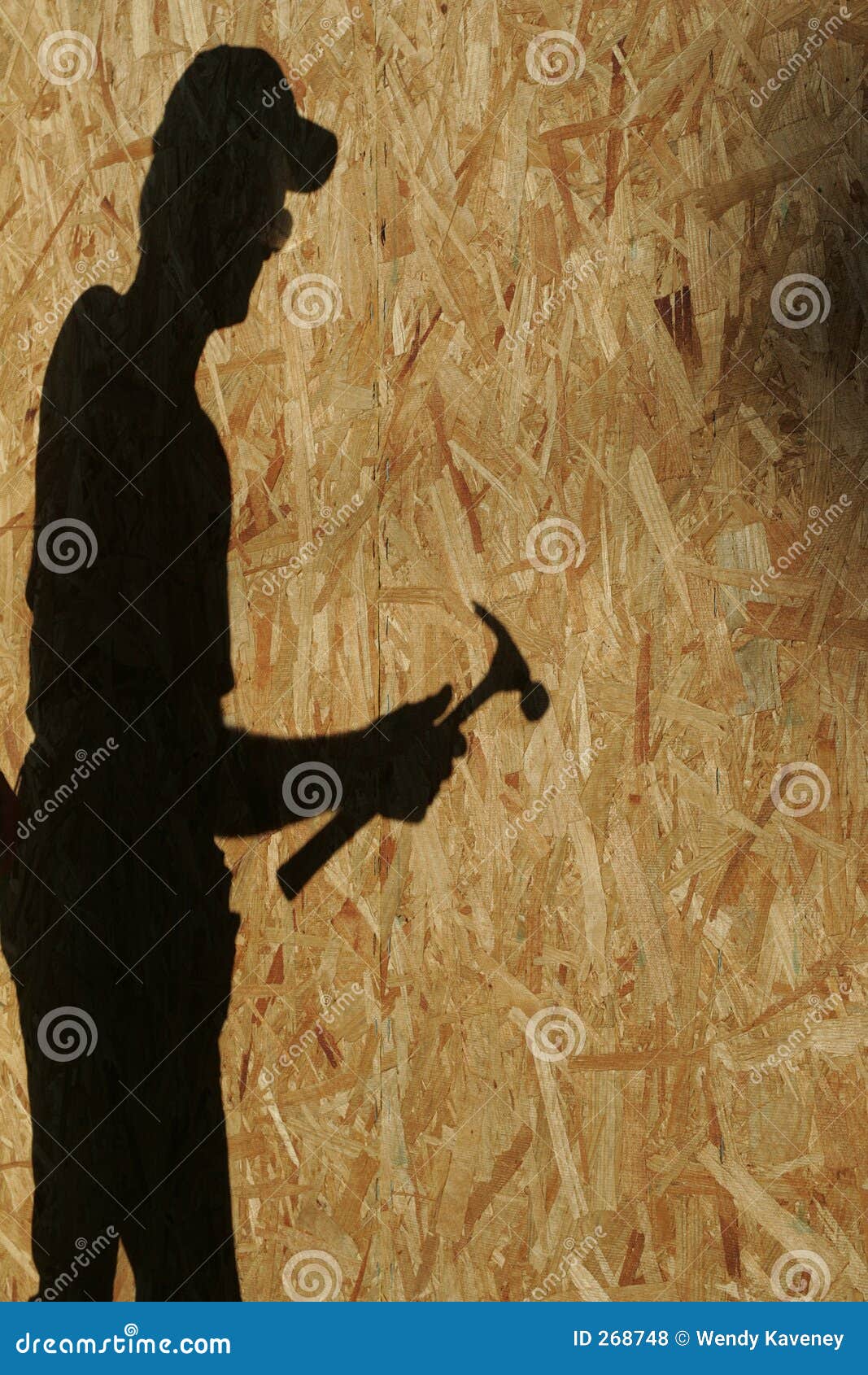 Construction Worker S Shadow Stock Photo - Image of build, wall: 268748