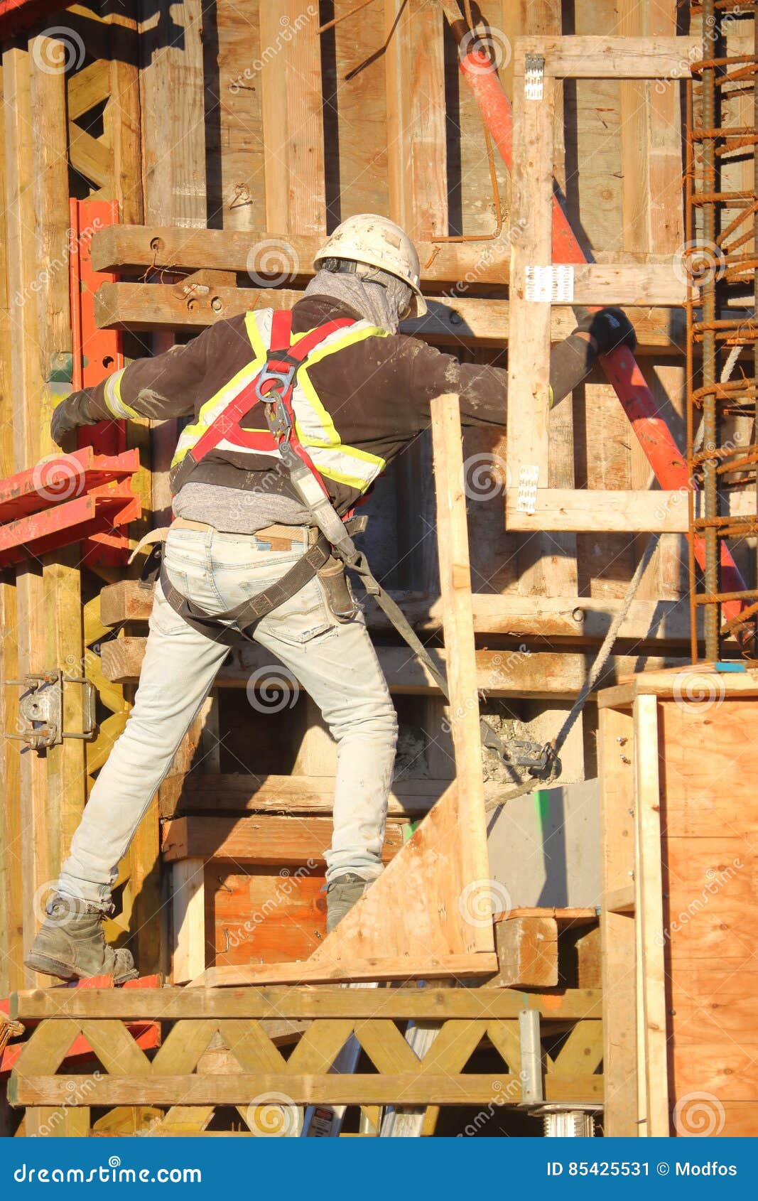 Construction Worker and Safety Equipment while Working Editorial Photo ...