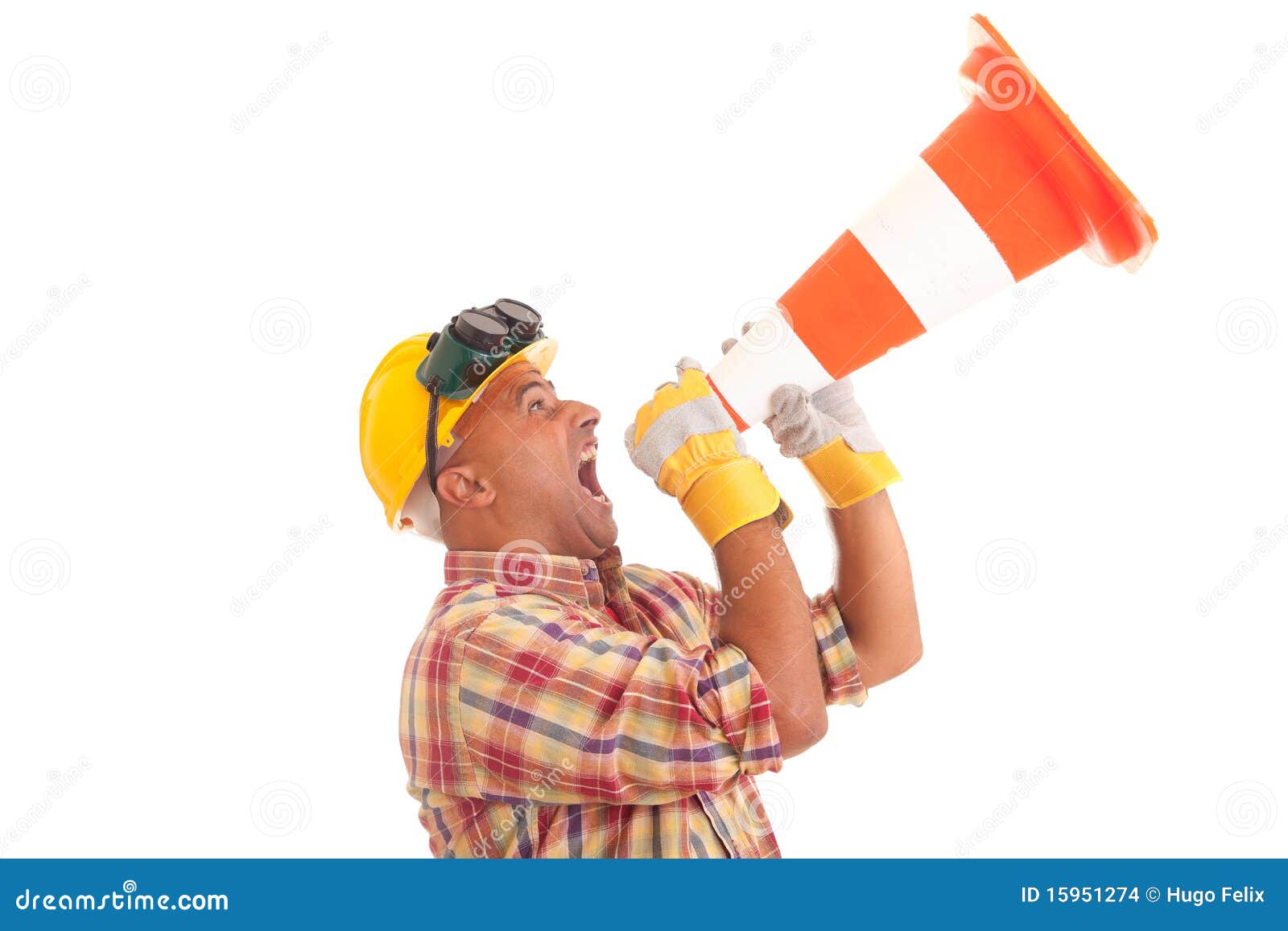 Construction Worker Screaming Stock Photo - Image of hard, foreman ...