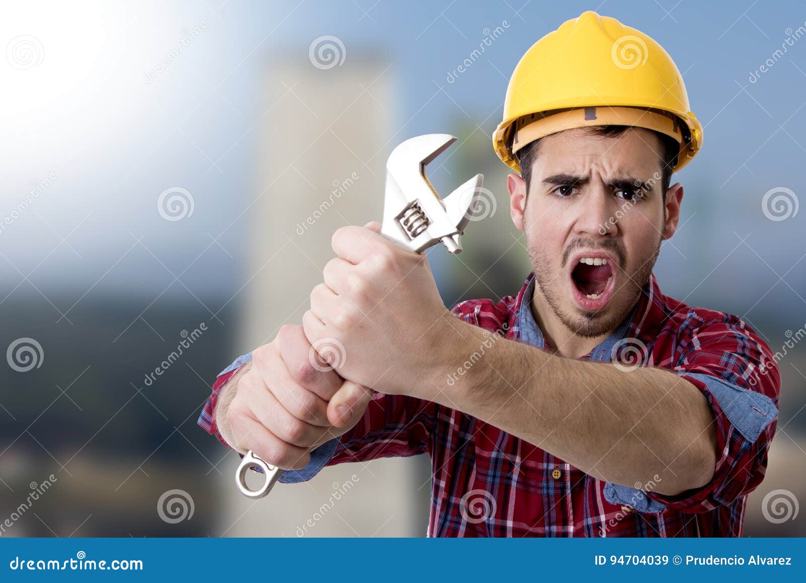 Construction Worker Screaming Stock Image - Image of construction ...