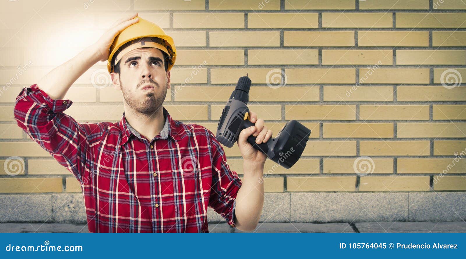 Construction Worker Screaming Stock Image - Image of builder, muscles ...