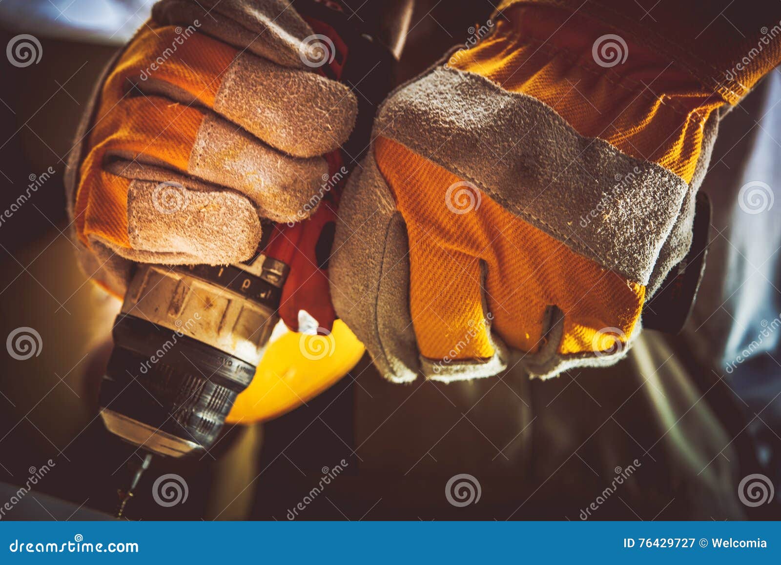 Construction Worker Gun stock image. Image of turning - 76429727