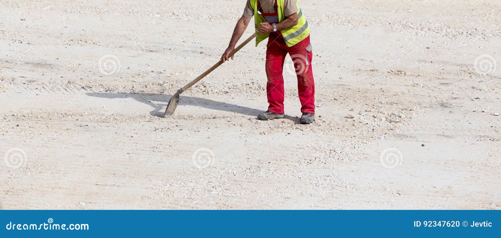 Construction Worker with Shovel Stock Photo - Image of occupation, male ...