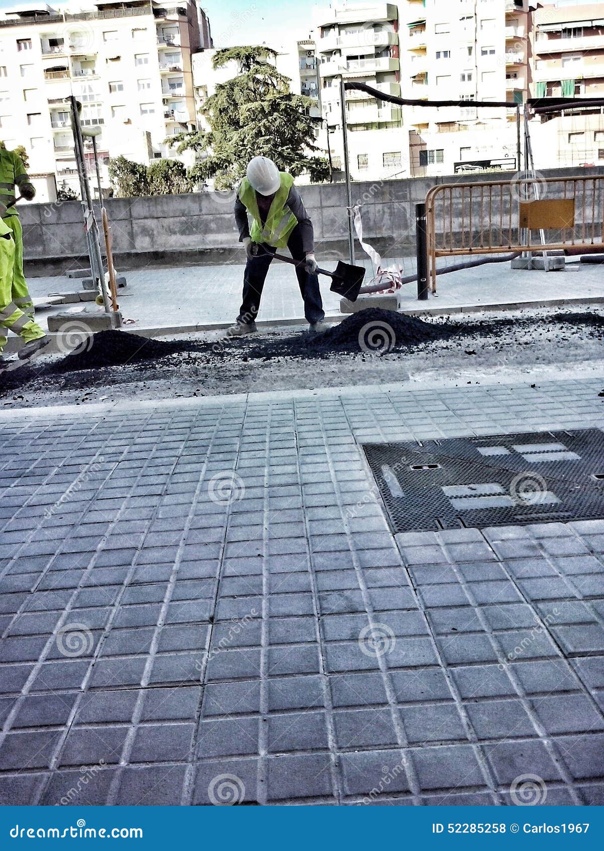 Construction worker stock photo. Image of moving, construction - 52285258