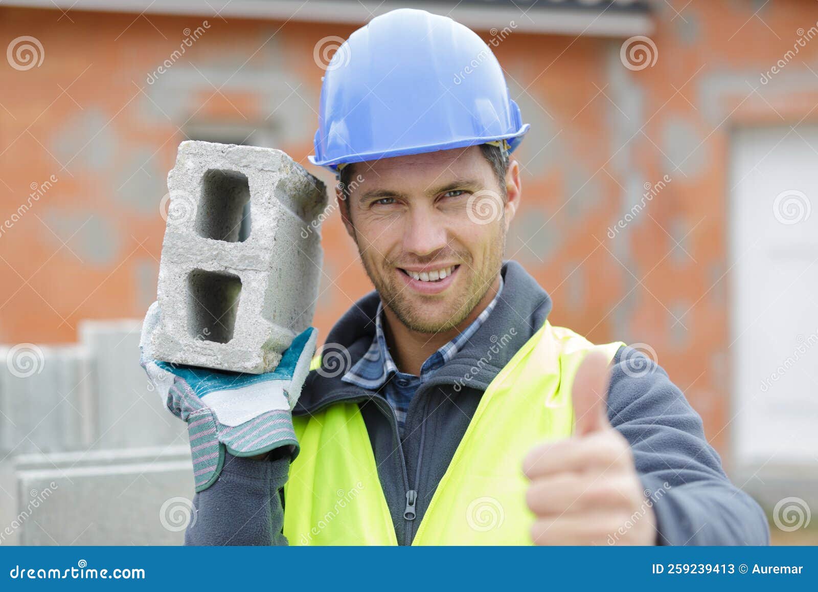 Construction Worker Showing Thumb-up Stock Image - Image of real, site ... Construction Worker Showing Thumb-up Stock Image - Image of real, site ...