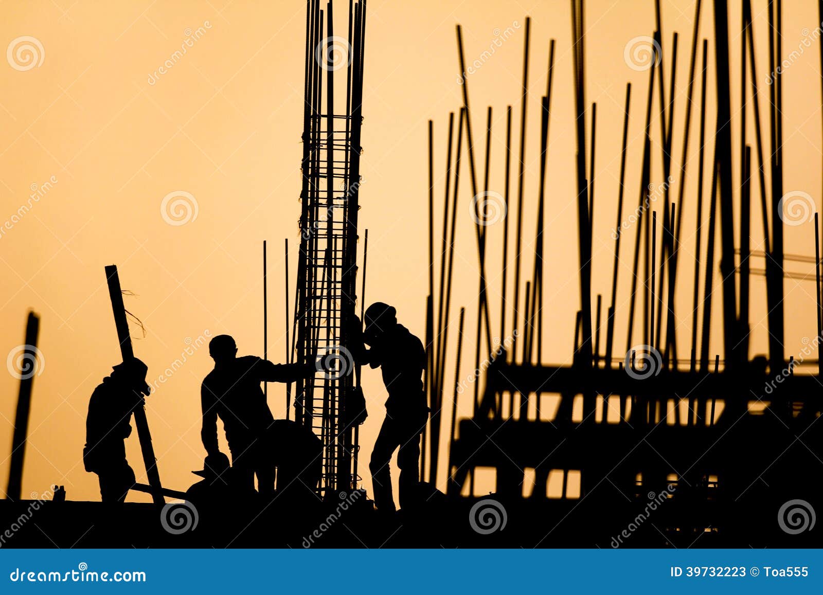 Construction Worker Silhouette Stock Image - Image of silhouette ...