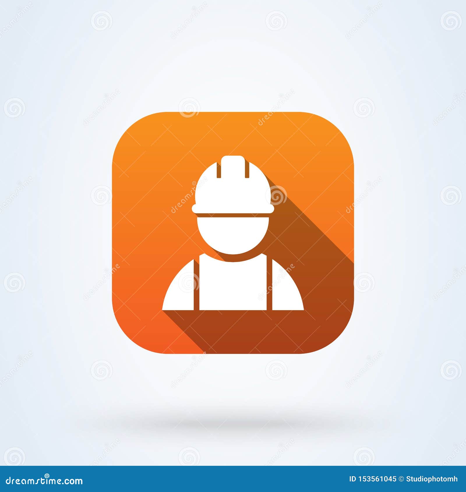 Construction Worker. Simple Vector Modern Icon Design Illustration ...