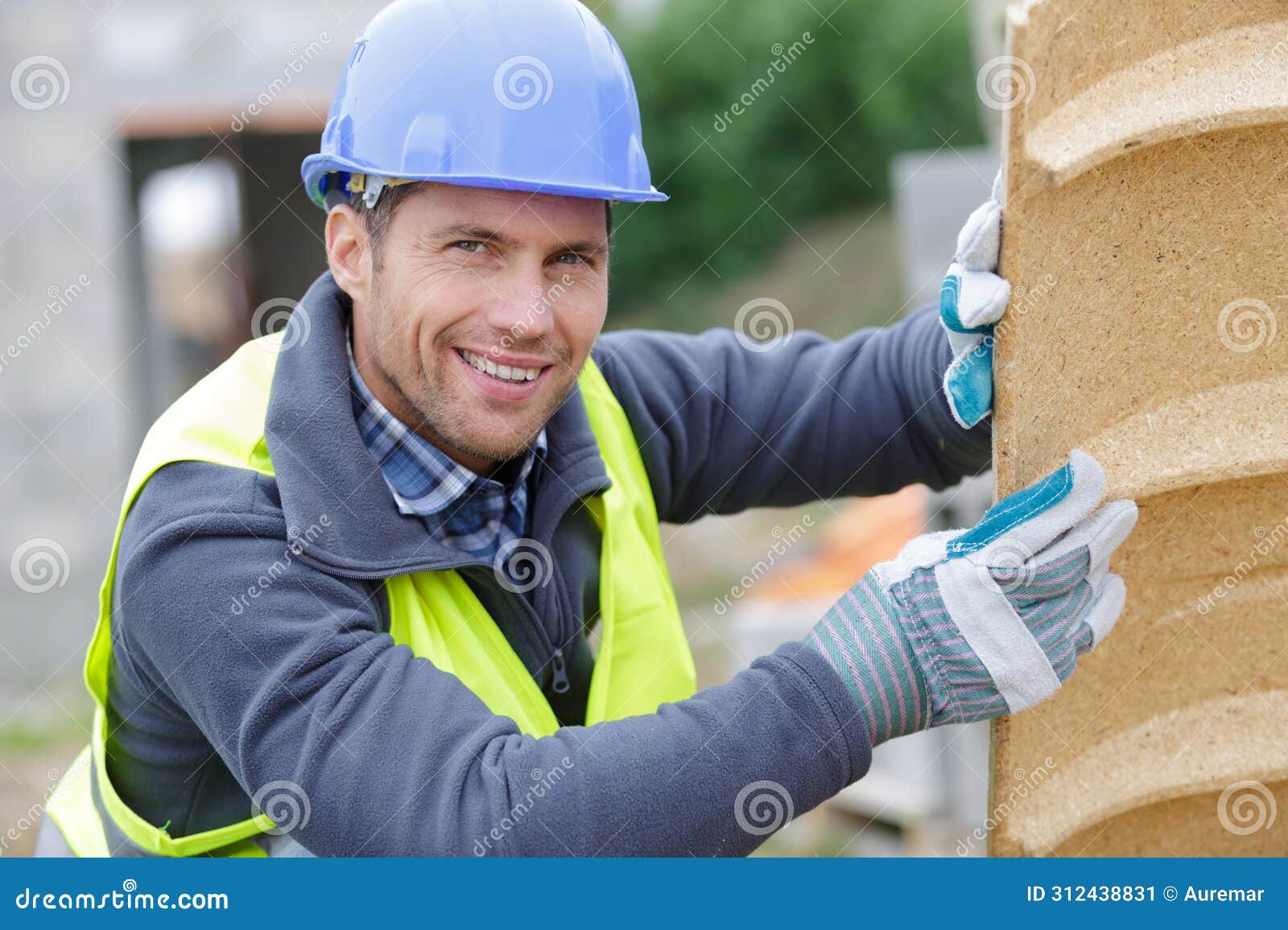 Construction Worker at Construction Site Stock Image - Image of ...