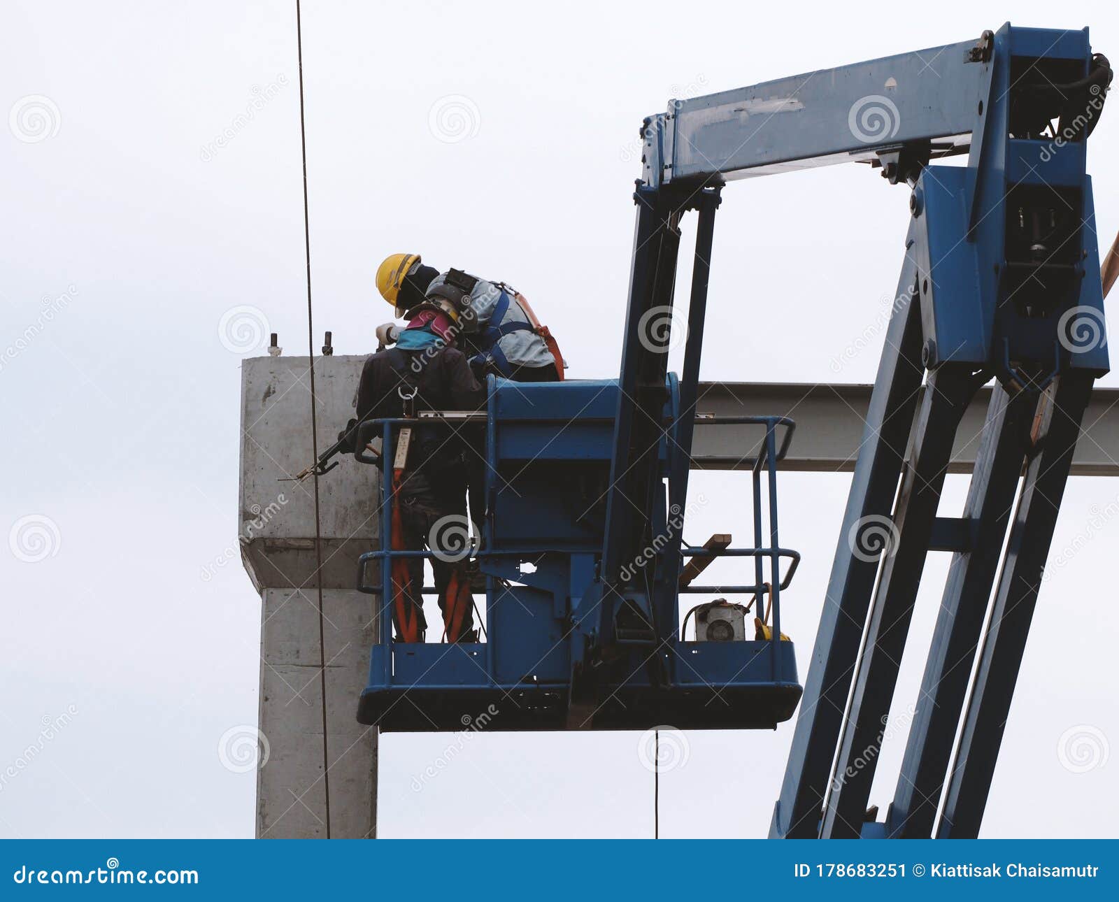 Man Working on the Working at Height on Construction Editorial Photo ...
