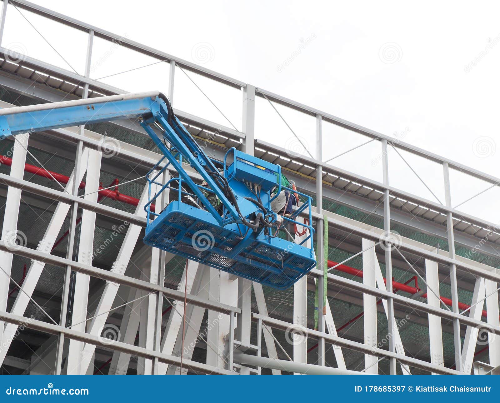 Man Working on the Working at Height on Construction Stock Image ...
