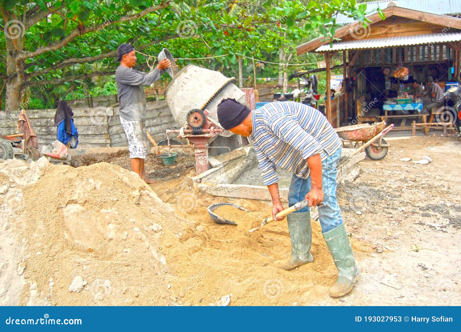 Construction Worker in the Small Village Editorial Stock Photo - Image ...