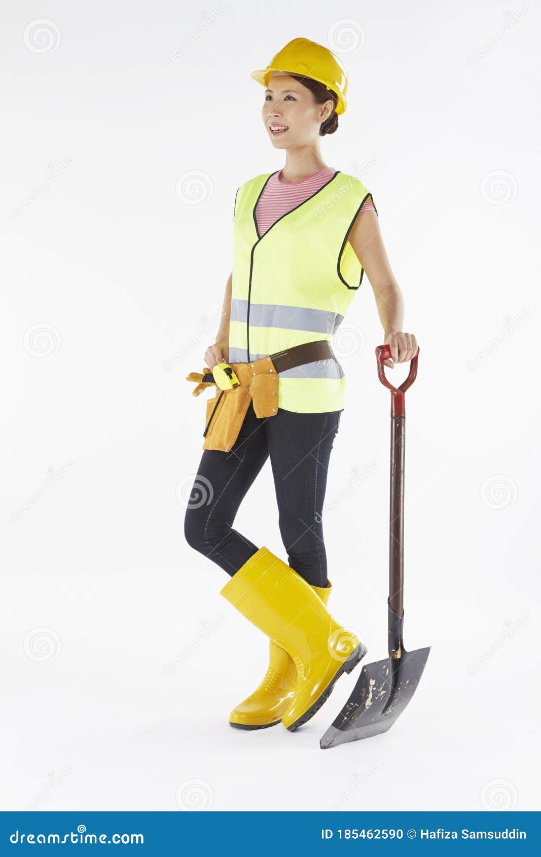 Construction Worker Smiling and Posing Stock Photo - Image of asian ...