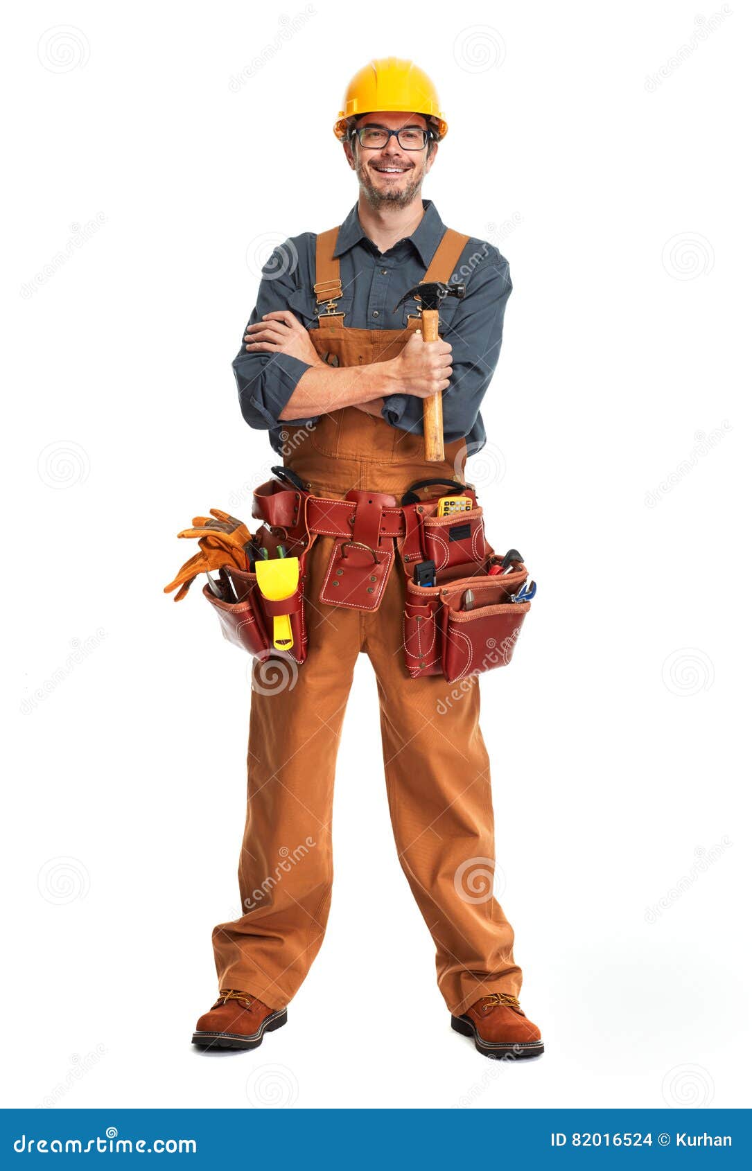 Construction worker. stock photo. Image of belt, attractive - 82016524