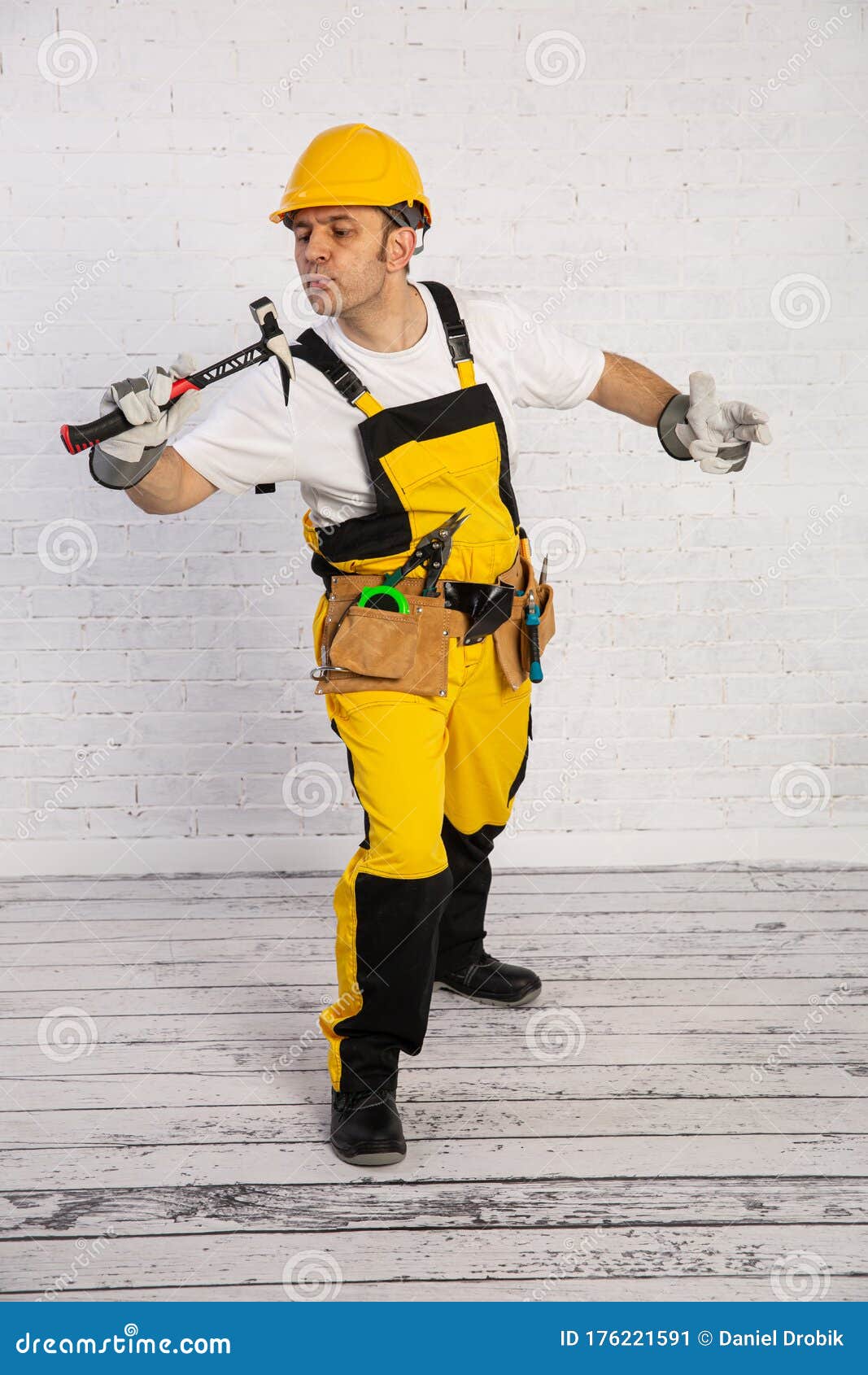 A Professional Building Fitter Ready for Action at Any Time Stock Image ...
