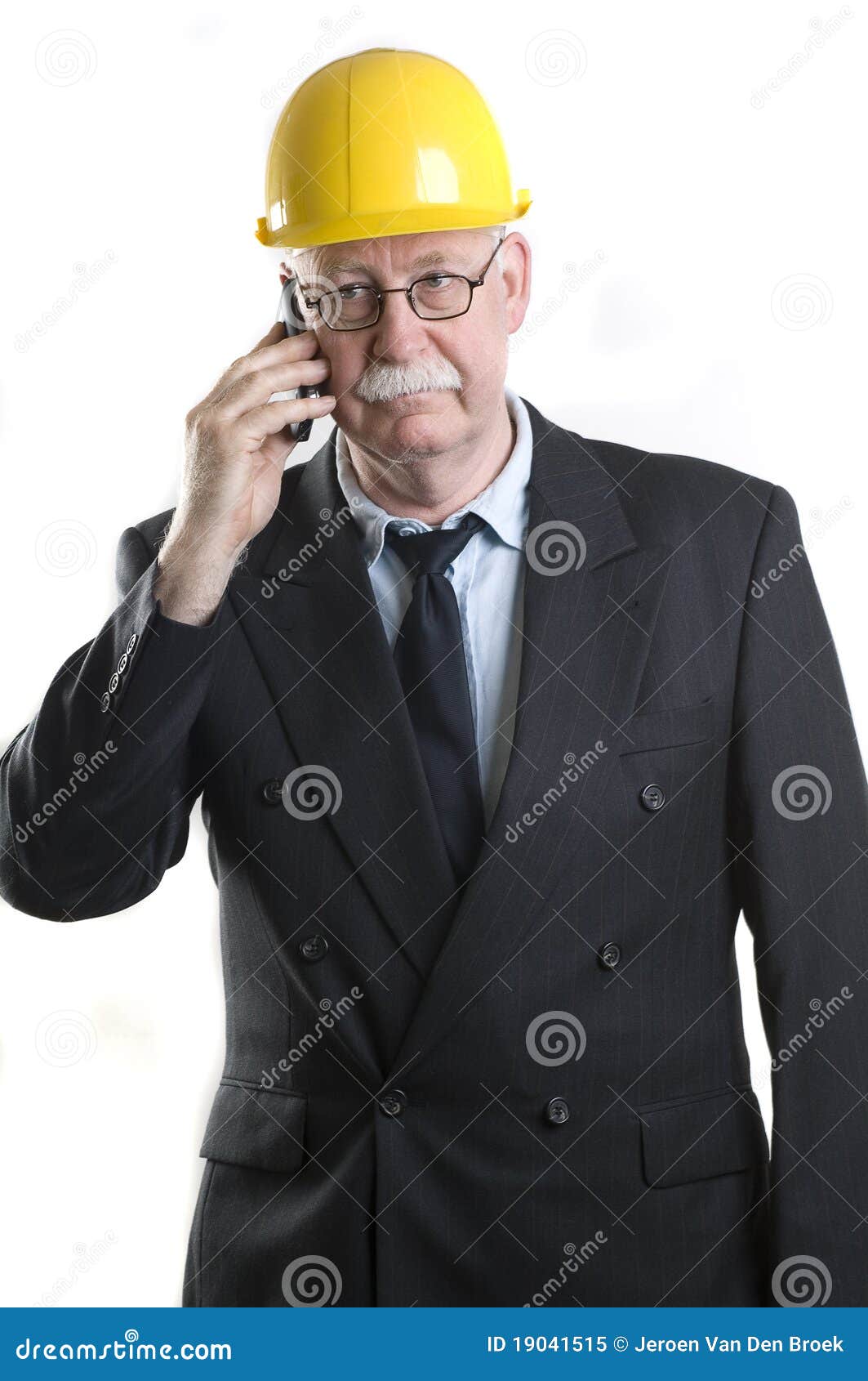 Construction Worker in Suit Stock Image - Image of camera, full: 19041515
