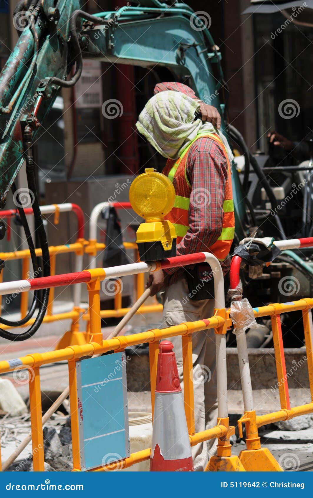 Construction worker summer stock photo. Image of china - 5119642