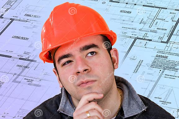Construction Worker Thinking Stock Image - Image of architect, business ...