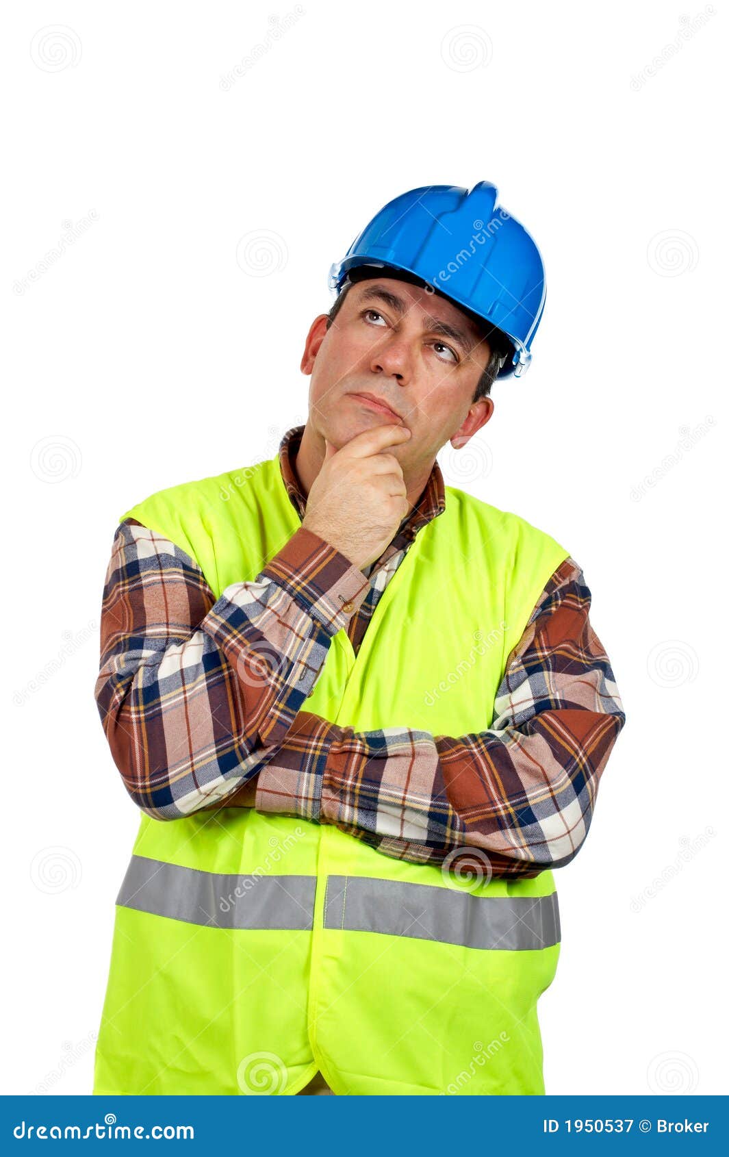 Construction Man Thinking Royalty-Free Stock Photography ...