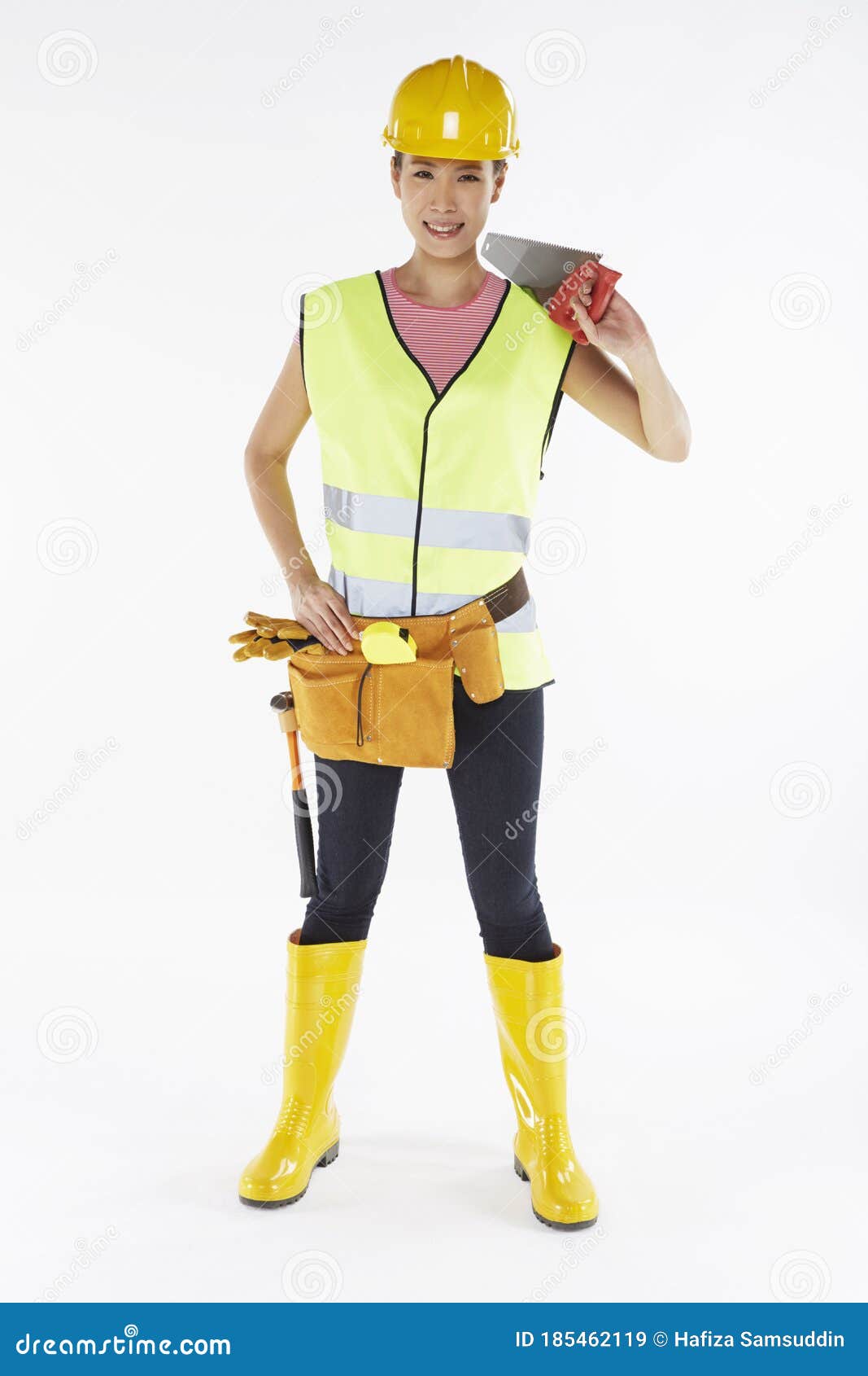 Construction Worker with Tools Stock Image - Image of color, expertise ...