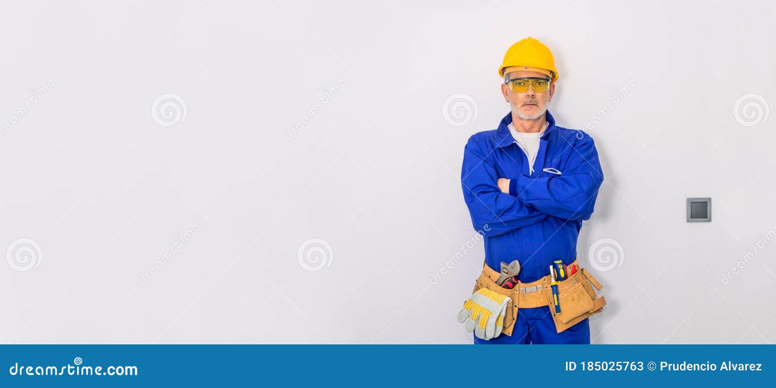 Construction Worker or Worker with Tools Isolated Stock Image - Image ...