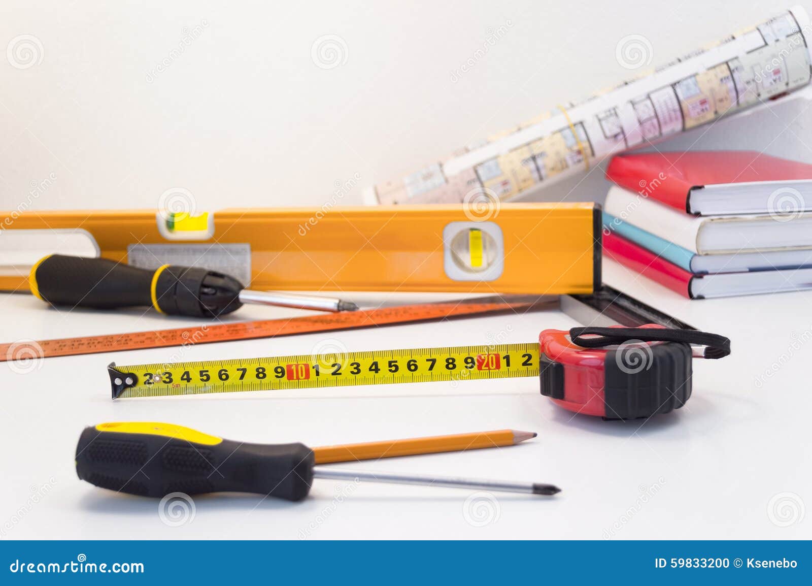 Construction worker tools stock photo. Image of industrial - 59833200