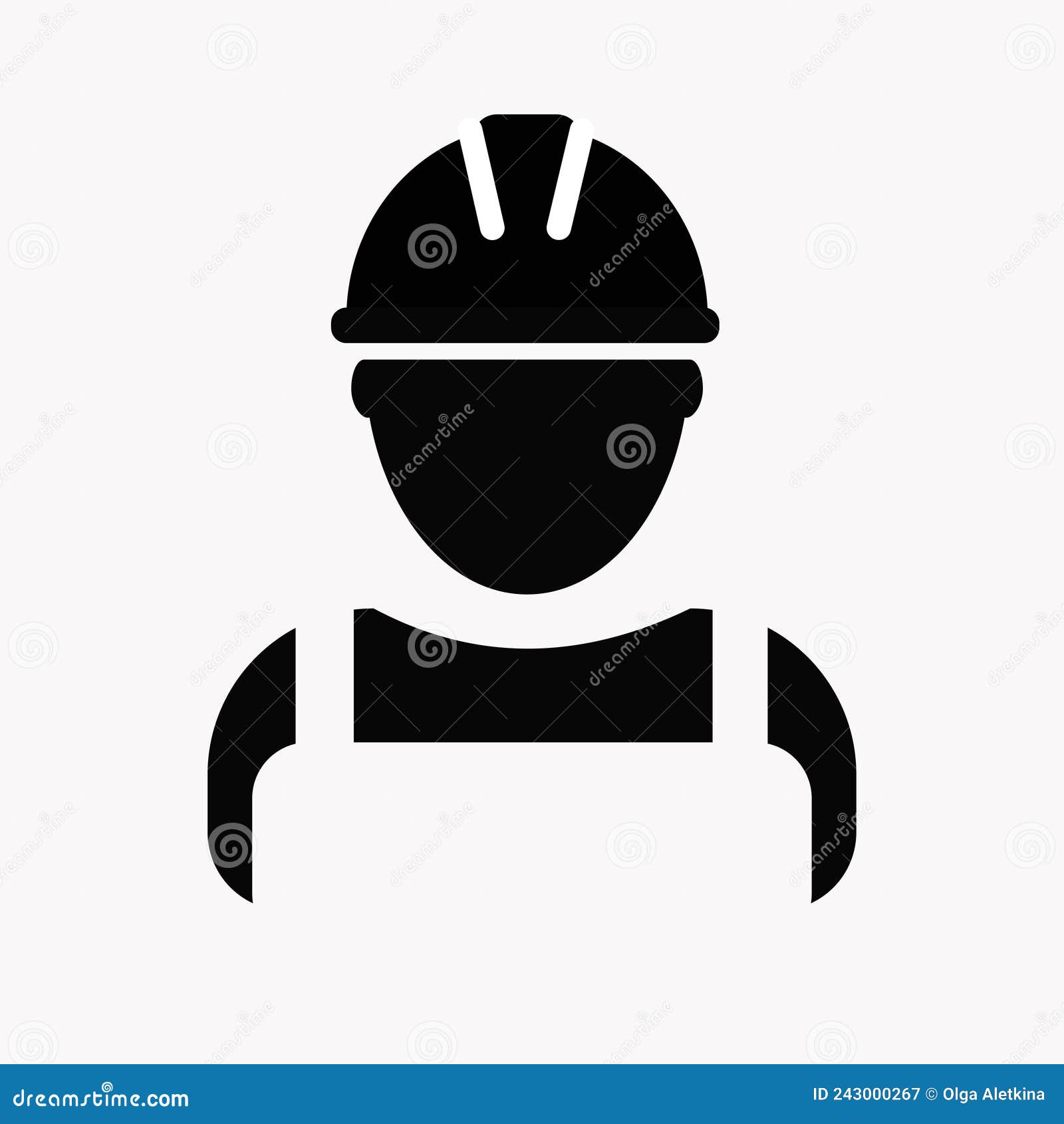 Construction Worker Vector Icon. High Quality Black Style Vector Icons ...