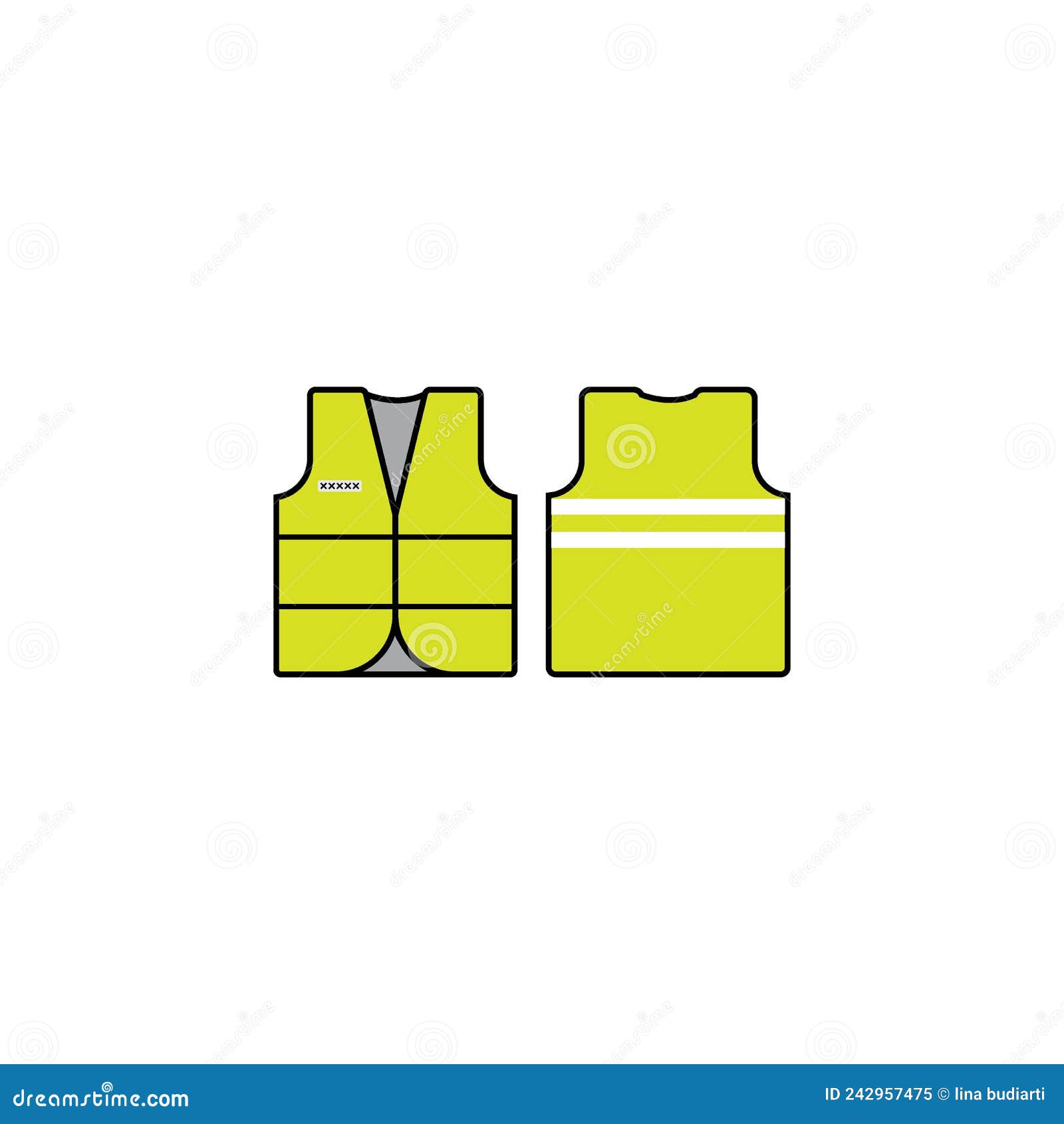 Construction Worker Vest Icon Stock Vector - Illustration of icon, vest ...