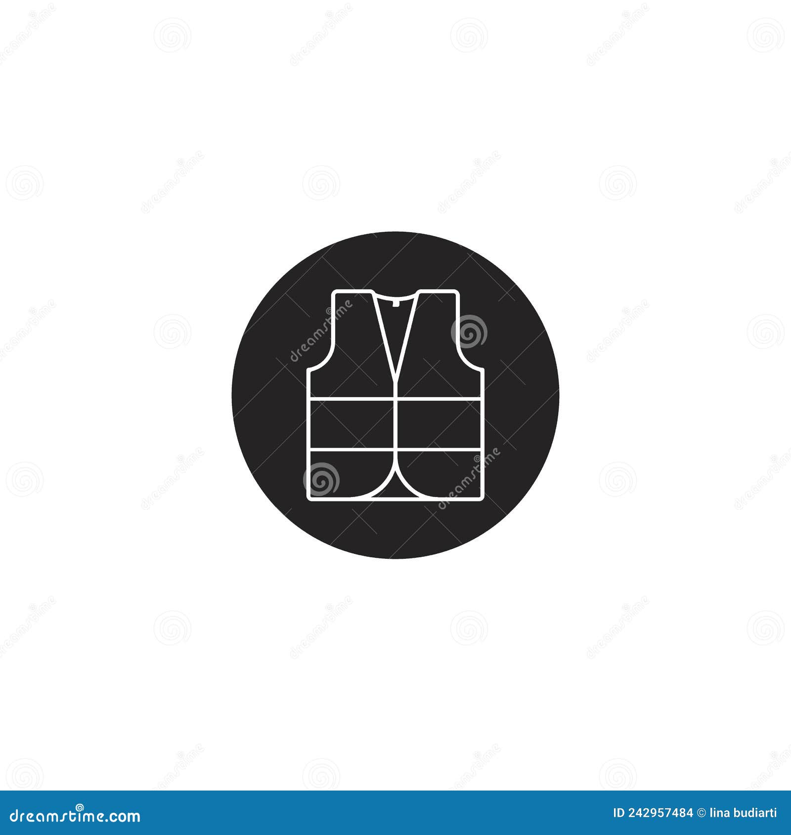 Construction Worker Vest Icon Stock Vector - Illustration of save ...