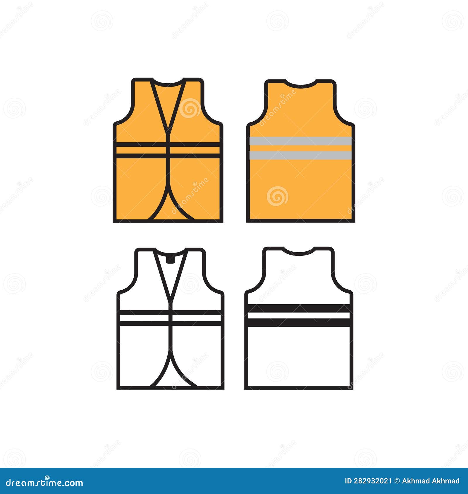 Construction Worker Vest Icon Stock Vector - Illustration of silhouette ...