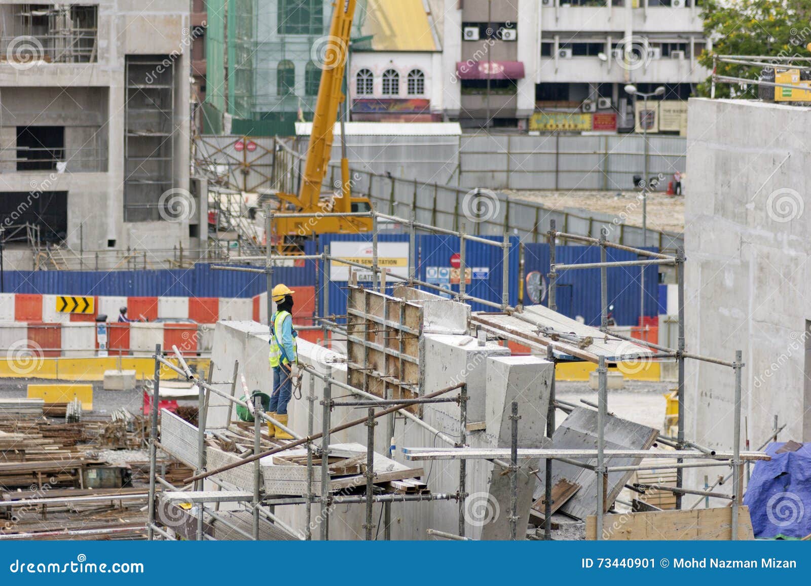 A Construction Worker Waiting for Instruction. Editorial Photo - Image ...