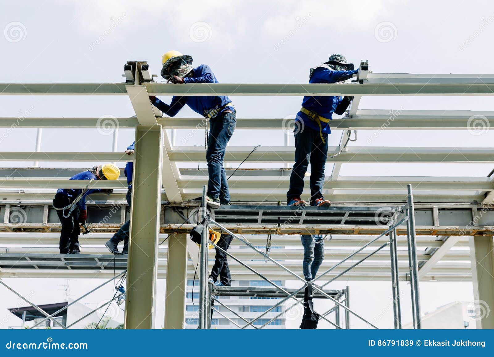 Construction Worker Was Tame Steel in Construction Zone Editorial Stock ...